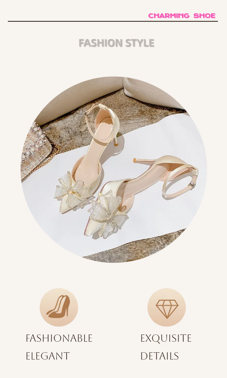 JAHVIO Celestial Butterfly Heels Sandals For Women 3 Inch Satin ...