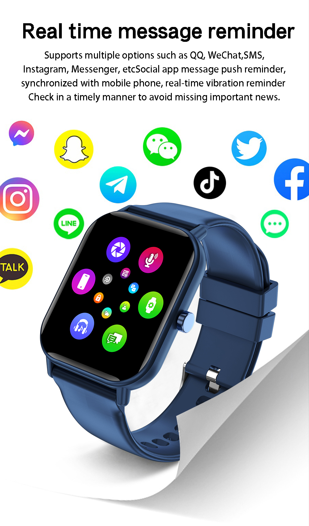 EYD GTS Smart Watch Video Call Helper Sport Mode Health Care IOS ...