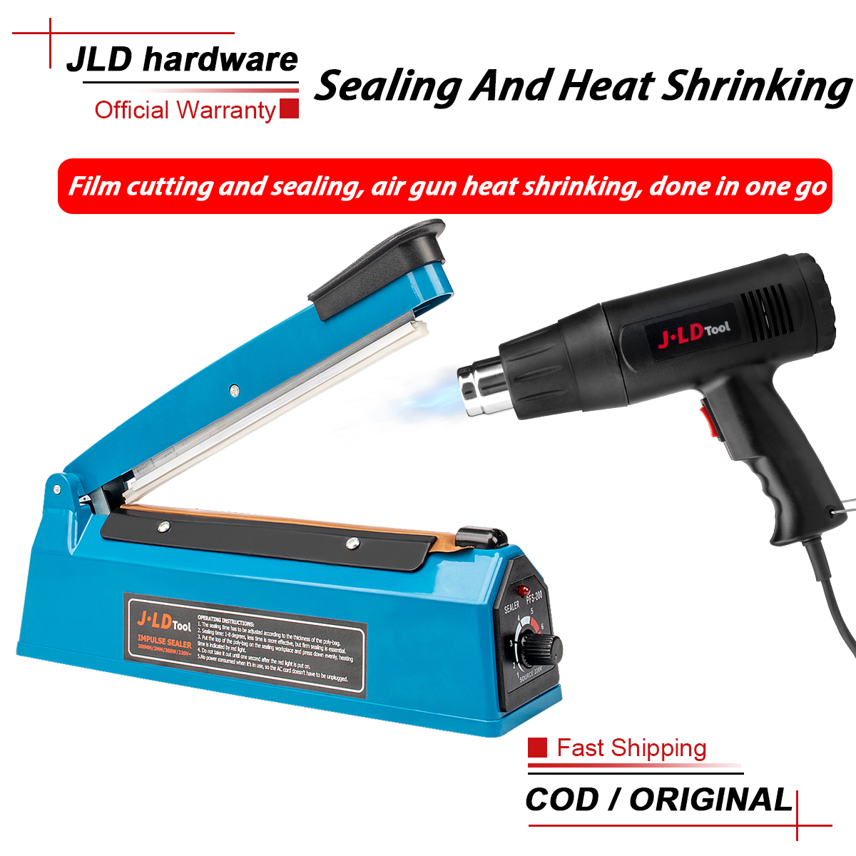 Heat Shrink Film Cutting Sealing Machine Commercial POF PVC Film ...