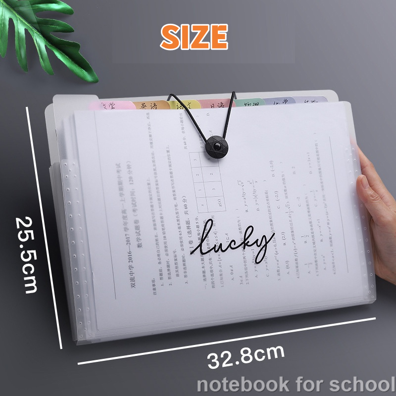 A4 Transparent File Folder 5/8/12 Pockets Organ Bag Expanding Document ...