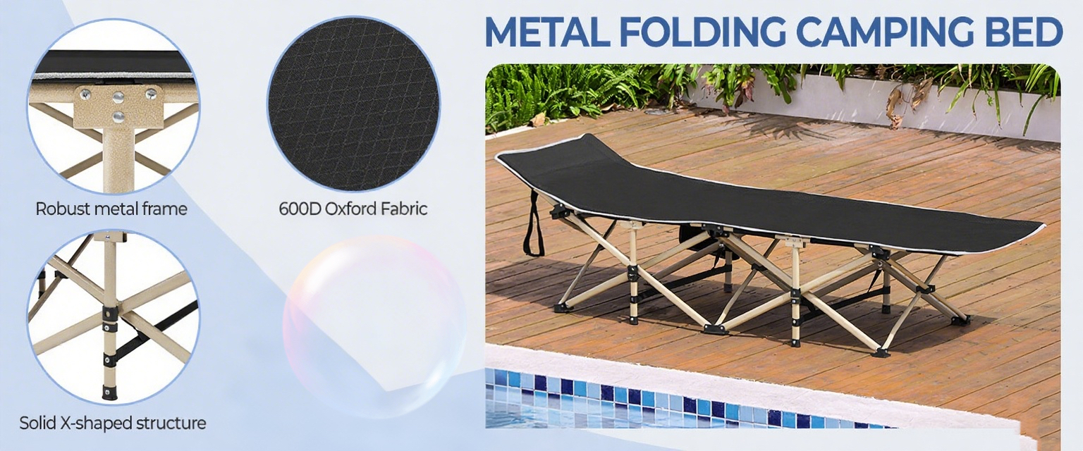 COD Heavy Duty camping bed Folding bed portable bed Foldable bed army ...