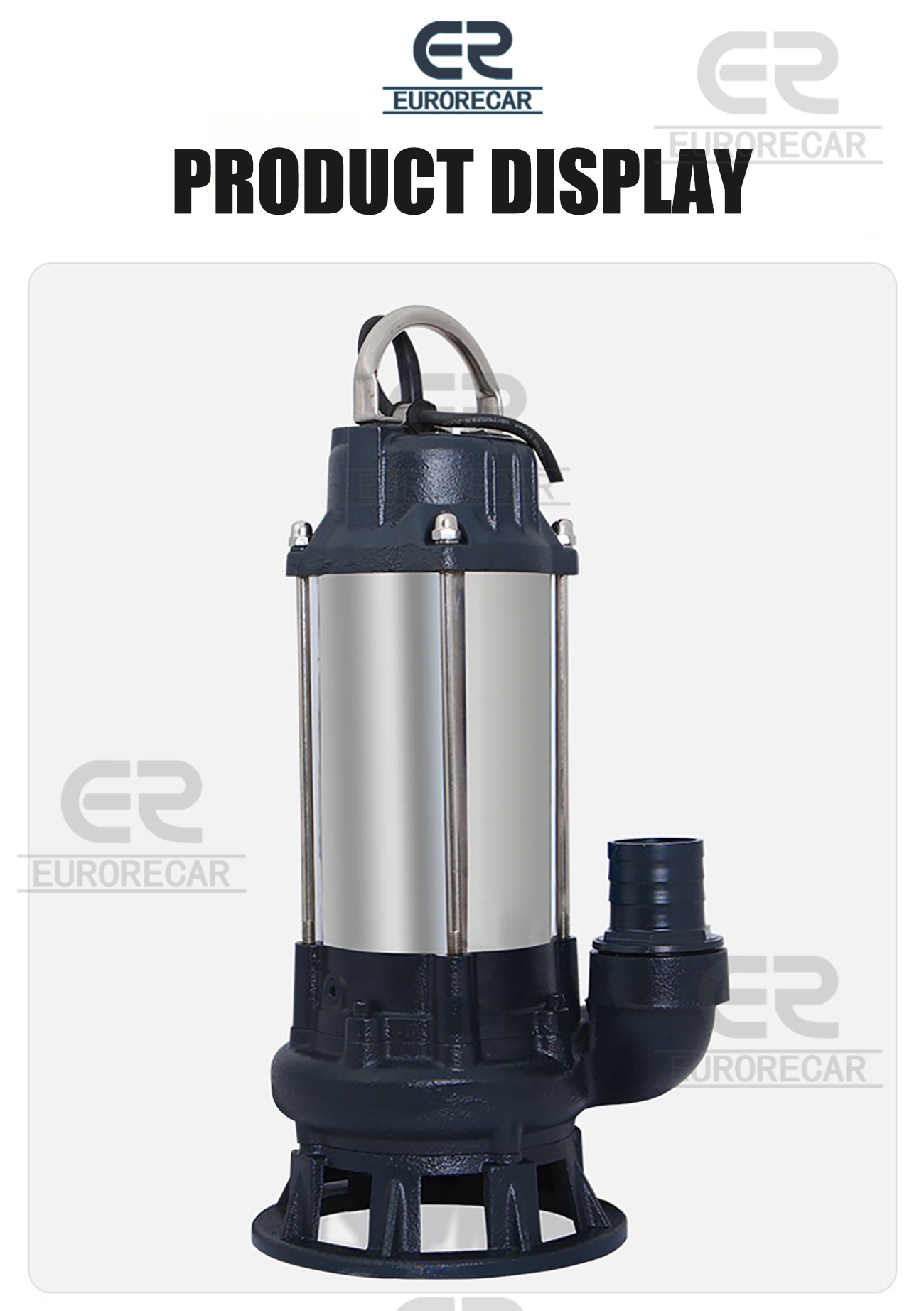 220V 60Hz Submersible Pump Heavy Duty Cutting Sewage Pump Fecal Mud ...