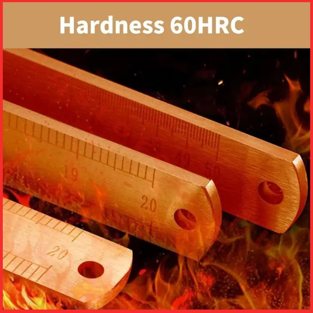 TQ 50CM Stainless Steel Ruler Scale Metric Drawing Steel Ruler Long ...