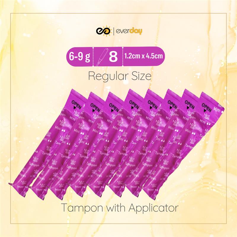 TAMPONS WITH APPLICATOR - REGULAR SIZE - NICE DAY | Shopee Philippines