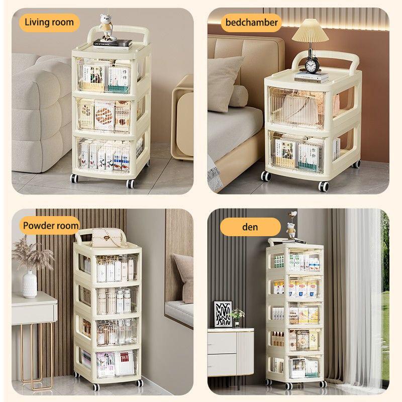 CH Trolley Cabinet Organizer Bedside Living Room Storage Box Big 3/4/5 ...