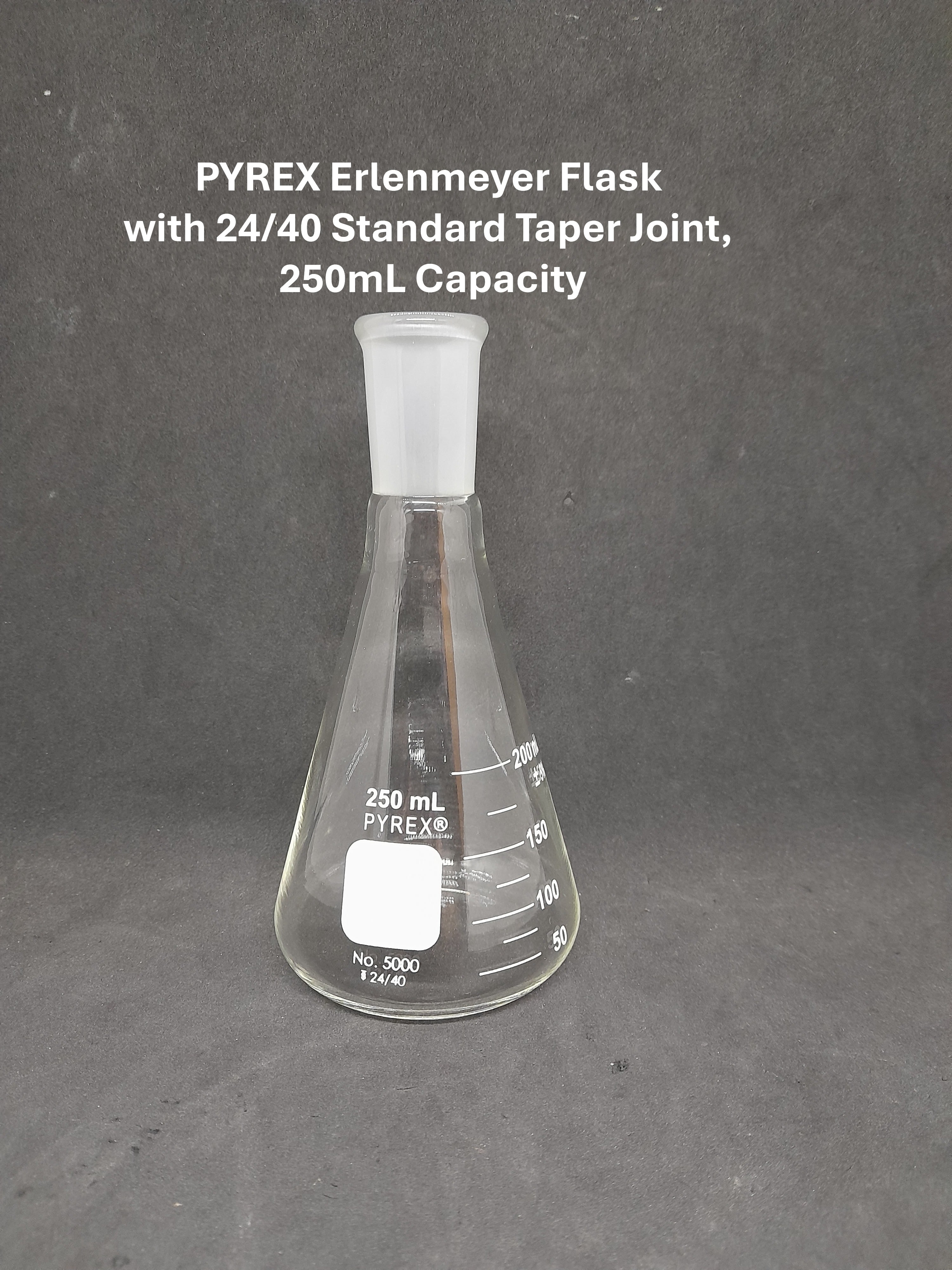 250mL PYREX Erlenmeyer Flask with 24/40 Joint, Glass, Sold Per Piece ...