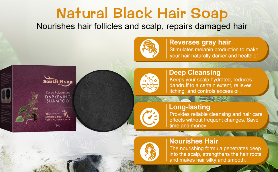 olygonum Hair Growth Soap Shampoo Soap Darkening Hair Multiflorum Black ...