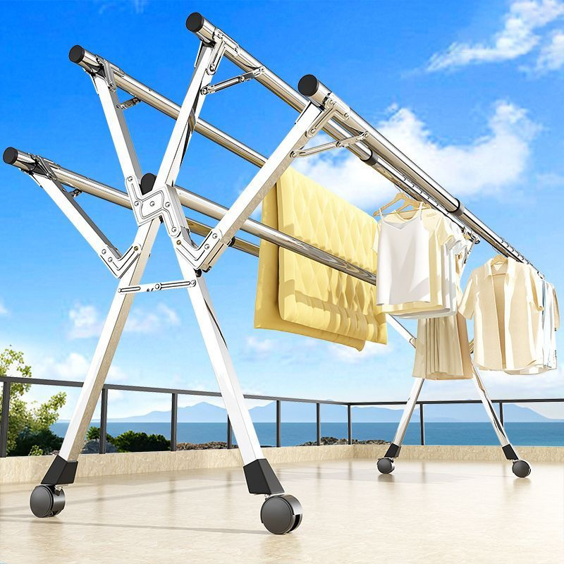 3/5 Rod Foldable Sampayan Stainless Steel Clothes Rack Heavy Duty ...