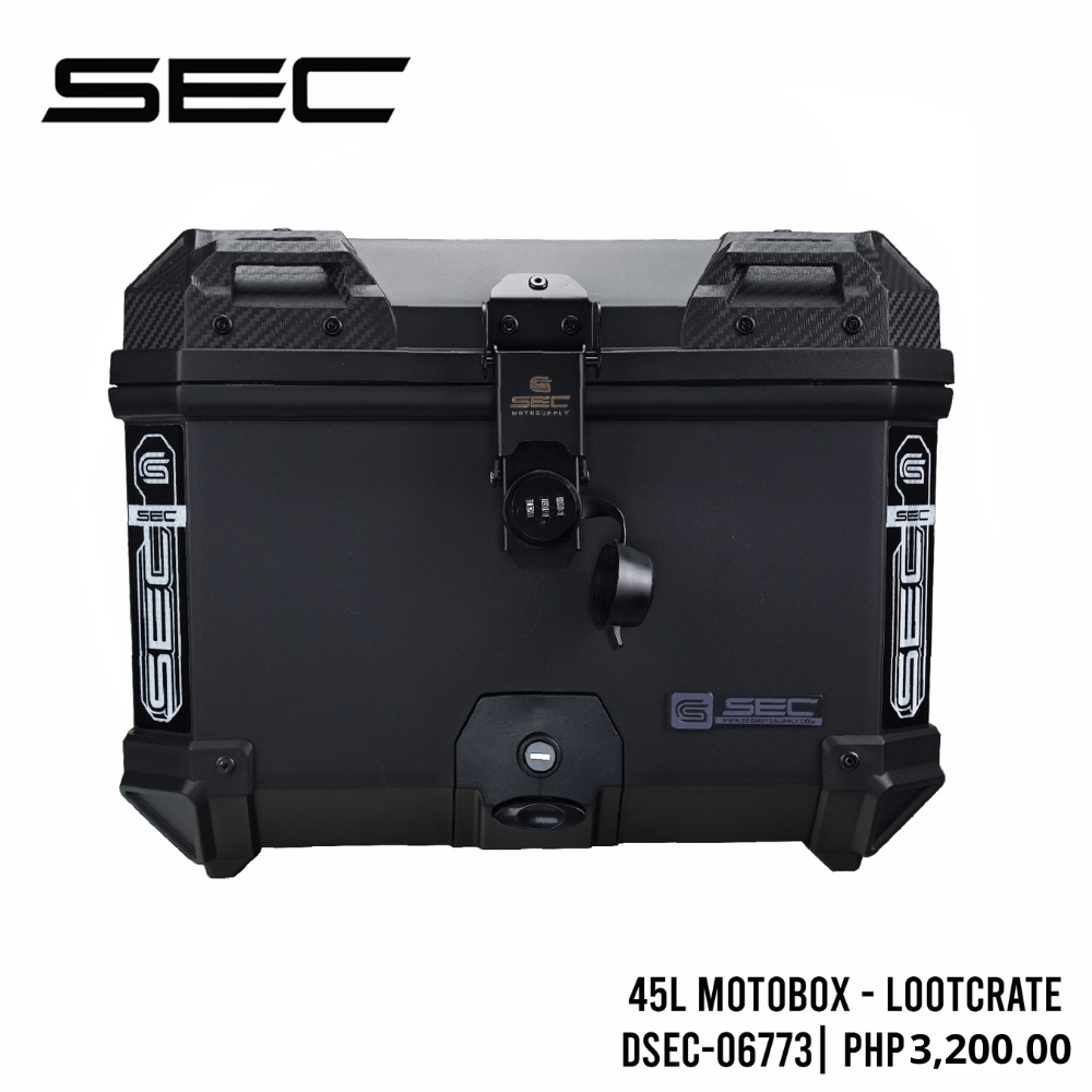 SEC Topbox 45 Liters Top Box for Motorcycle Motobox - LootCrate (DSEC ...