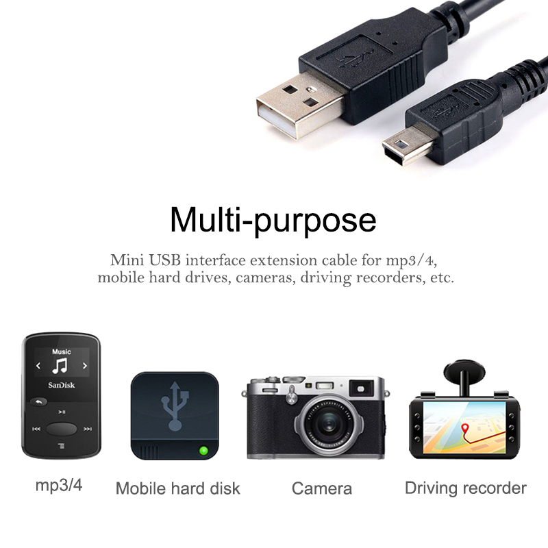 KMKE 1.5m Mini B 8 pin USB Nikon DSLR Cable Charging Data Sync Transfer Cable For data transfer ...