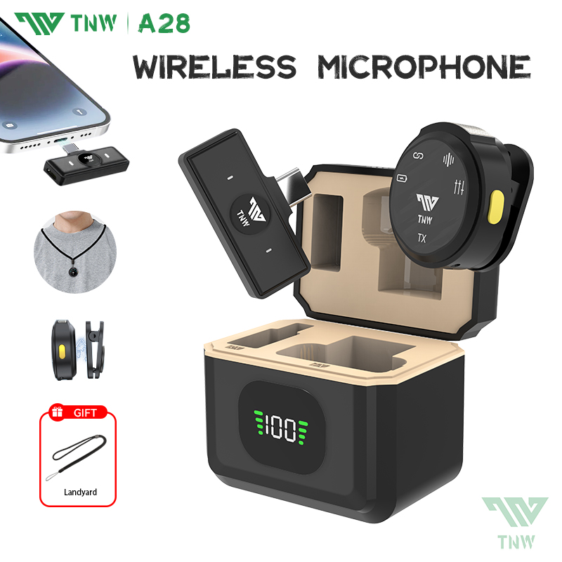 TNW A28 Wireless Lavalier Microphone Magnetic Mini Microphone With ...
