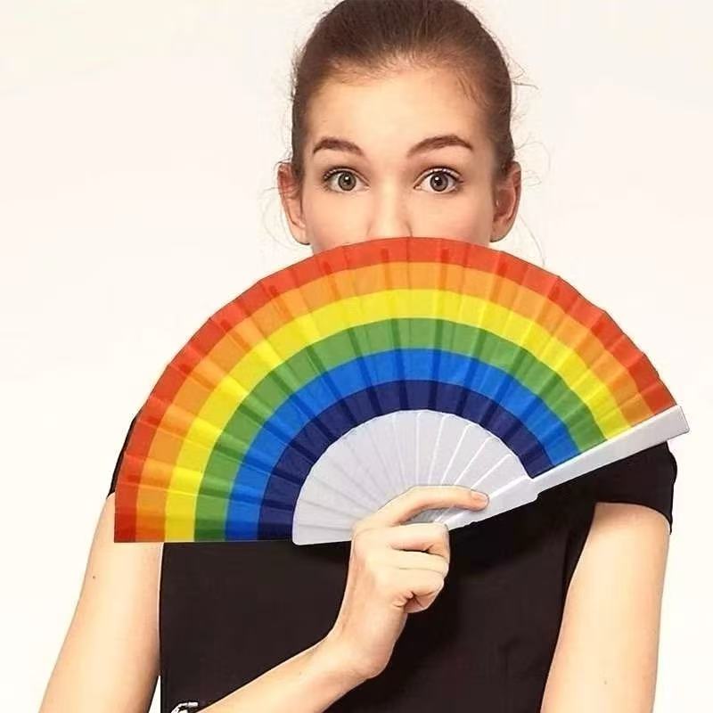 Philippines Flag Fan Abaniko Pamaypay Rainbow fan Plastic folding fan ...