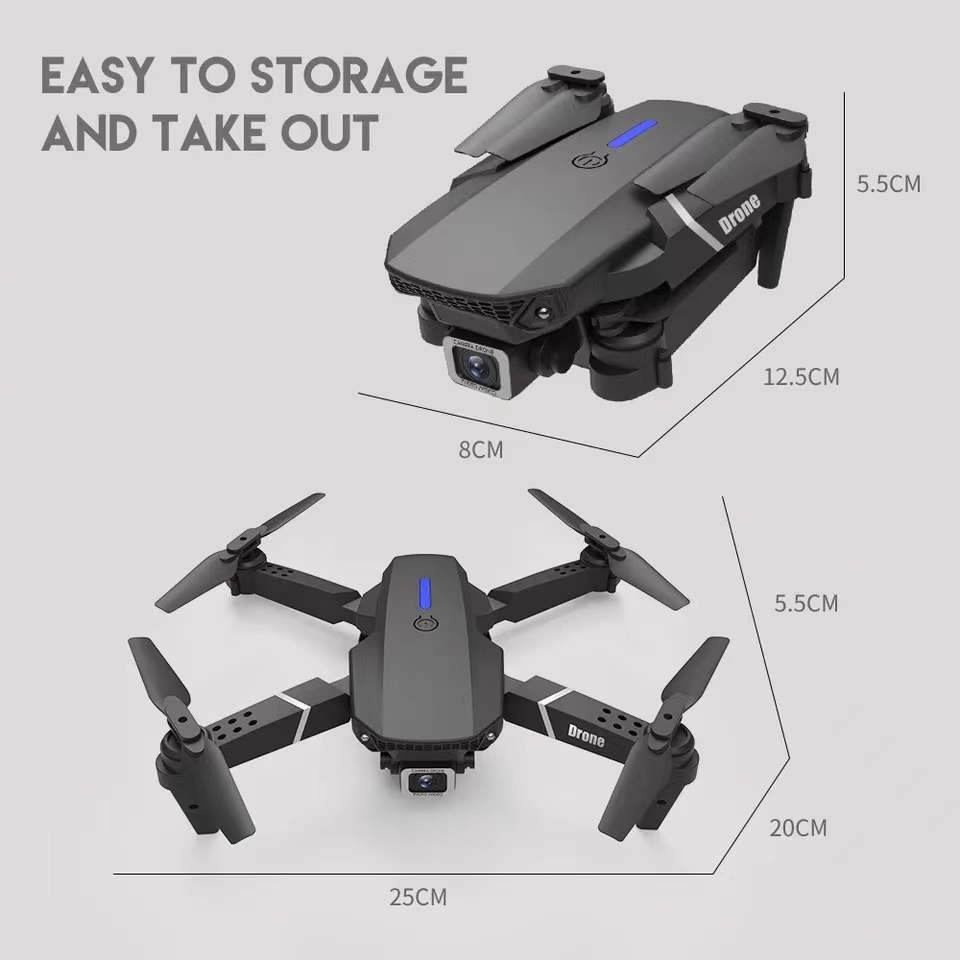 2026 E88 Pro Drone 4K HD dual camera WiFi remote control dron portable ...