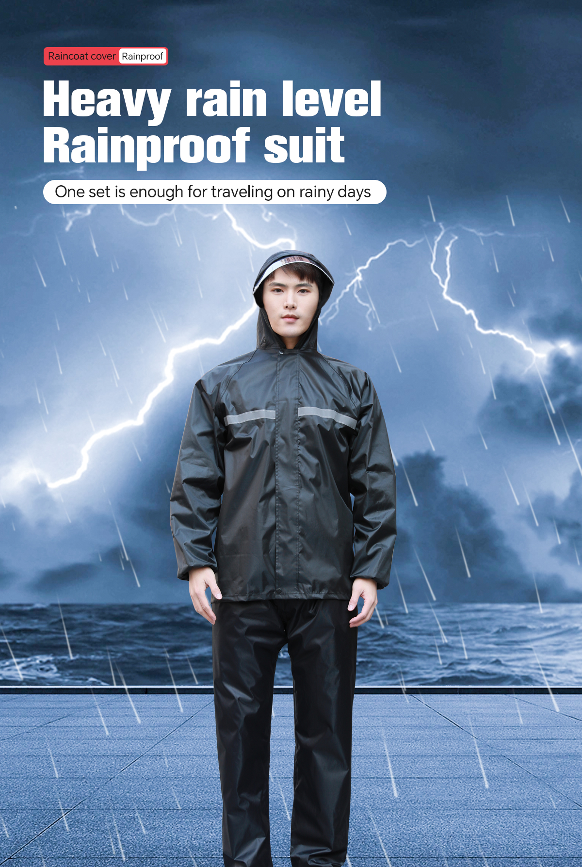 Rain Coat For Motorcycle Kapote Waterproof Adult RainCoat Outdoor ...