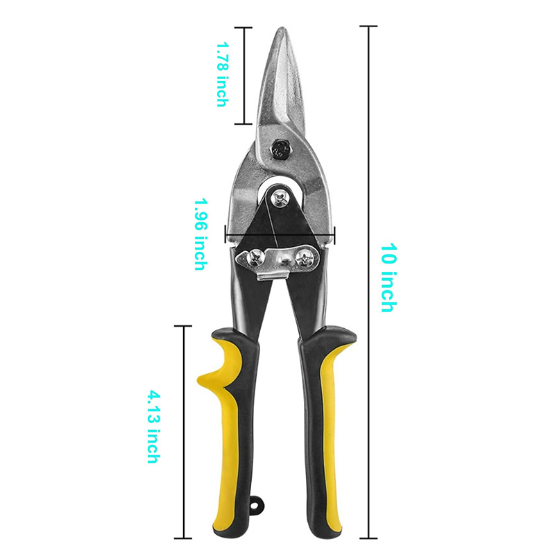 10 Inch Aviation Shears Straight Cut Titanium Steel Blade With Non-Slip ...