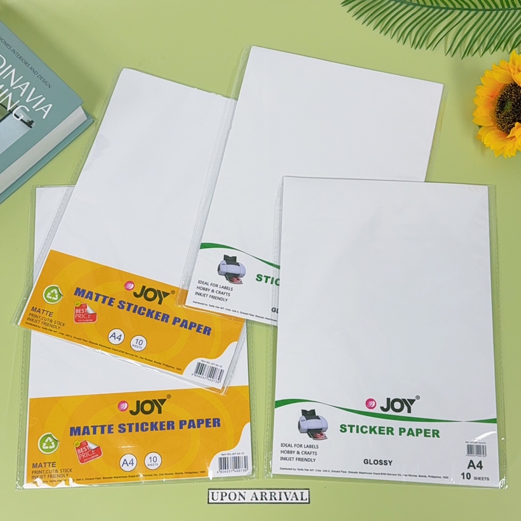 10sheets A4 Joy Printable Matte & Glossy Sticker Paper School ...