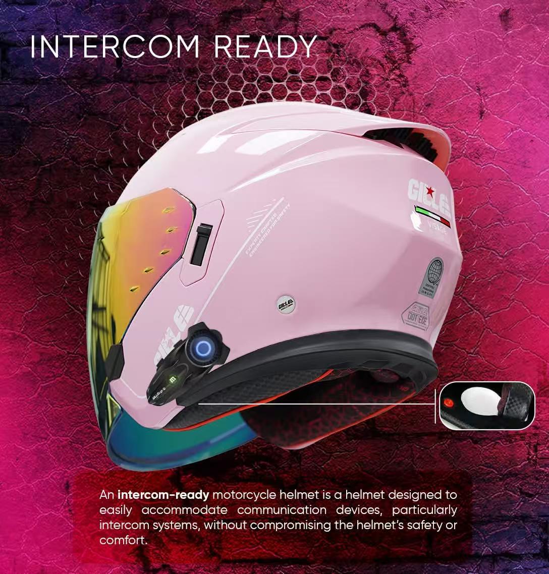 GILLE VISAGE Dual Visor Half Face Helmet for Motorcycle Revo Visor Men ...