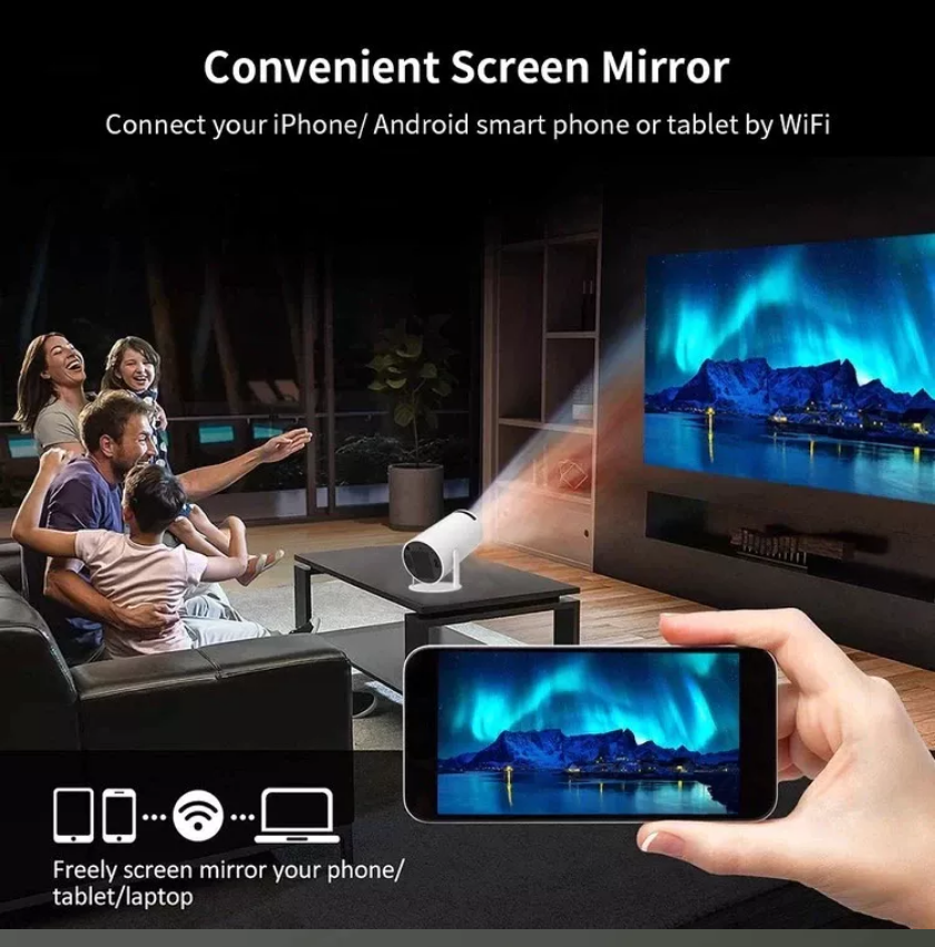 HY300 Projector 4K Full HD 1080P Portable Projector Smart Projector for ...