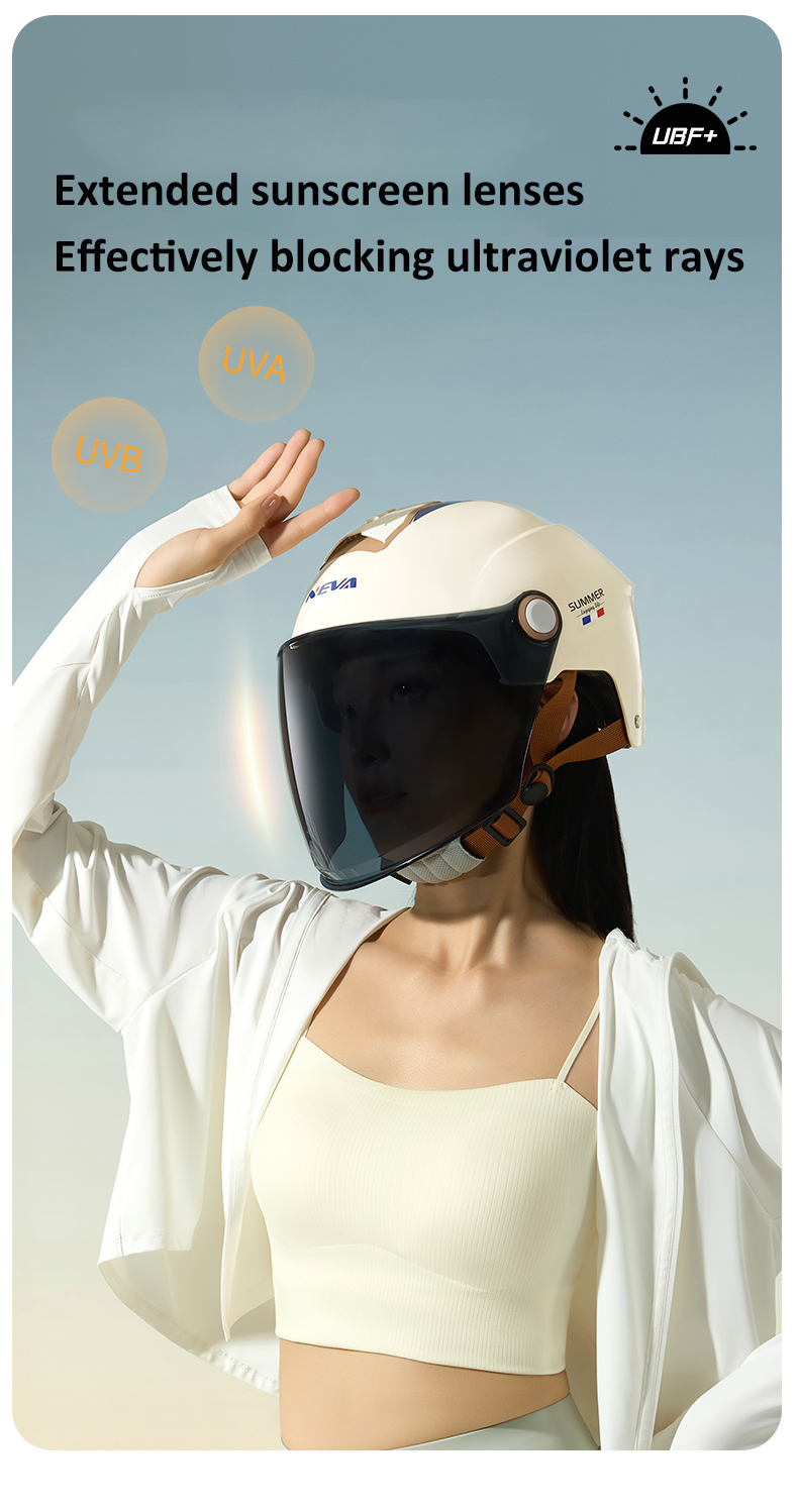 Neva Abs Material Rainproof Dual Visor Half Face Helmet For Motorcycle ...