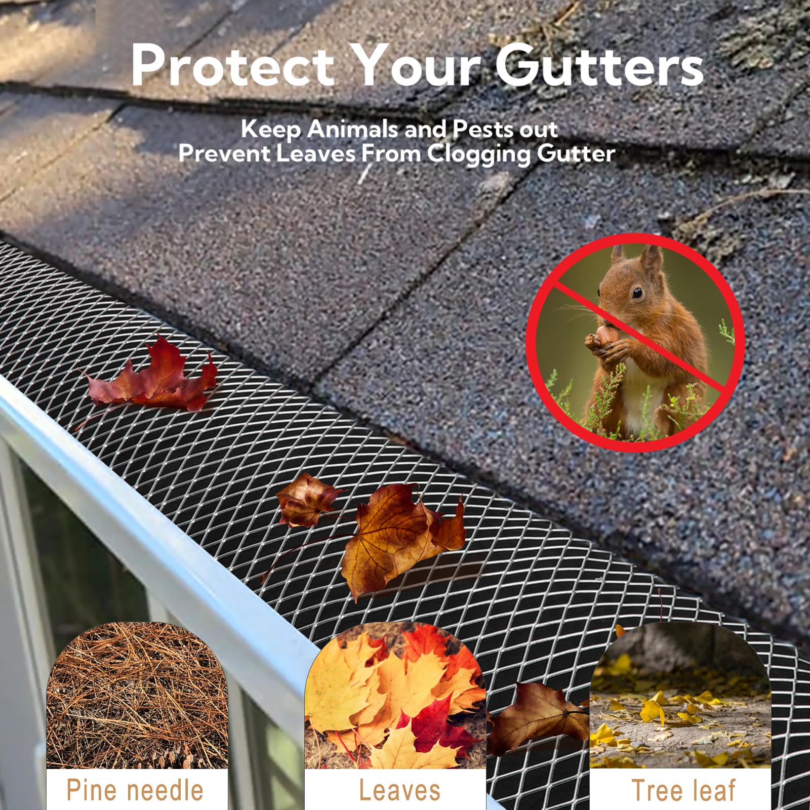Multi Layer Gutter Guard Mesh 12.7x610cm Leaf Filter Durable Home ...