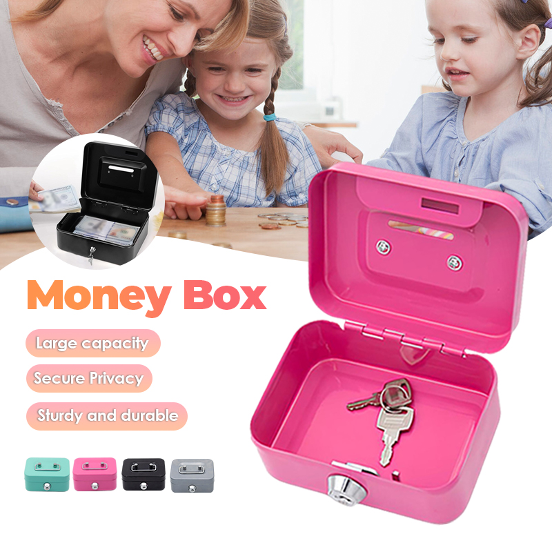 Money Secret Security Safe Box With Metal Lock Waterproof Portable ...