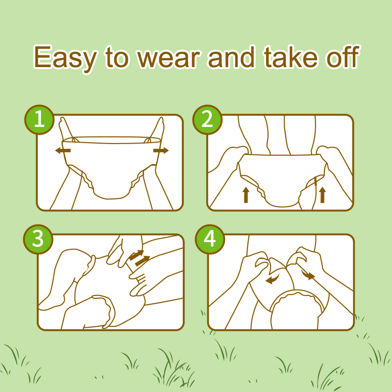 Natural Pull-Up Pants All-New Upgraded U-Shaped Diaper Pack of Baby ...