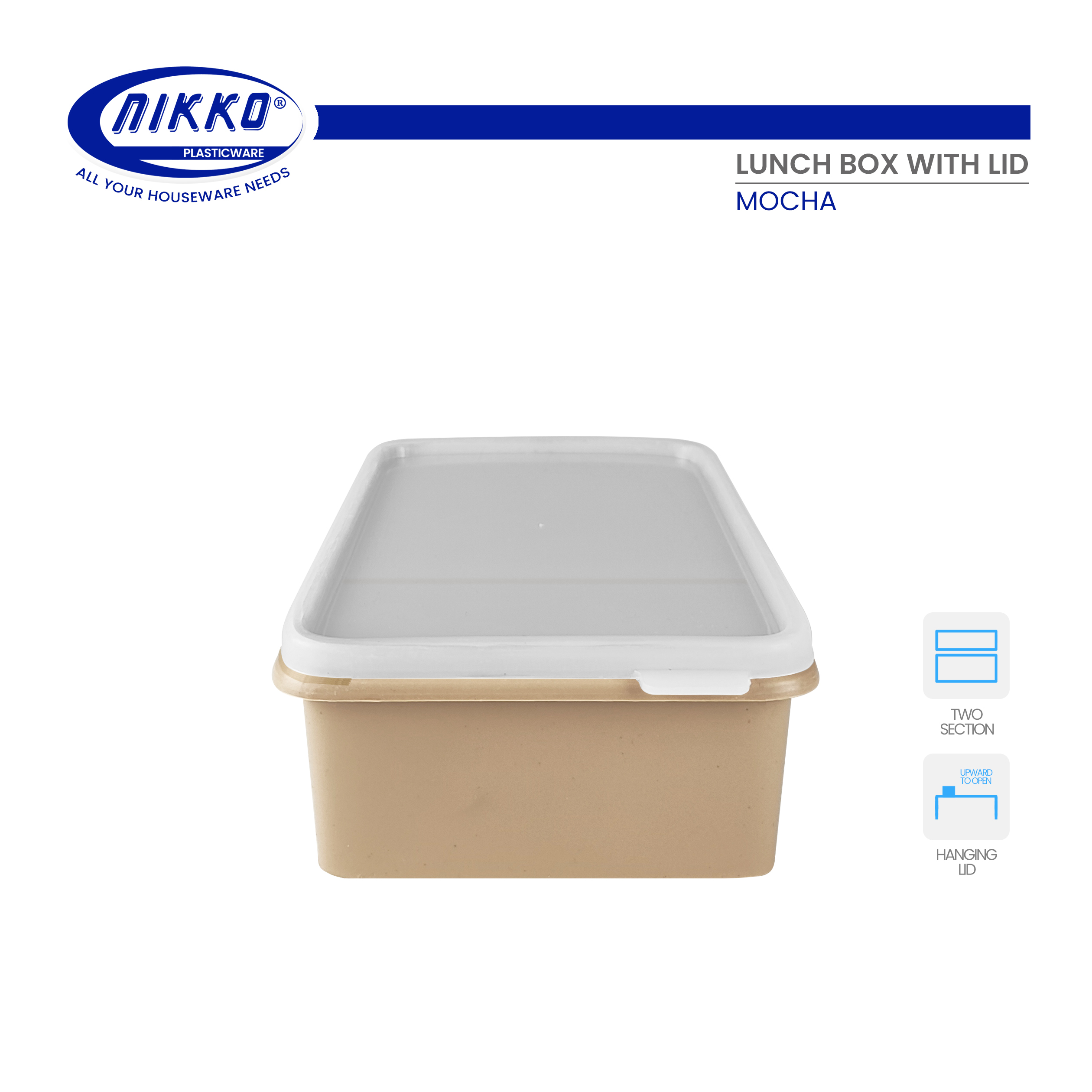 NIKKO Lunch Box with Lid - 2 section | Shopee Philippines
