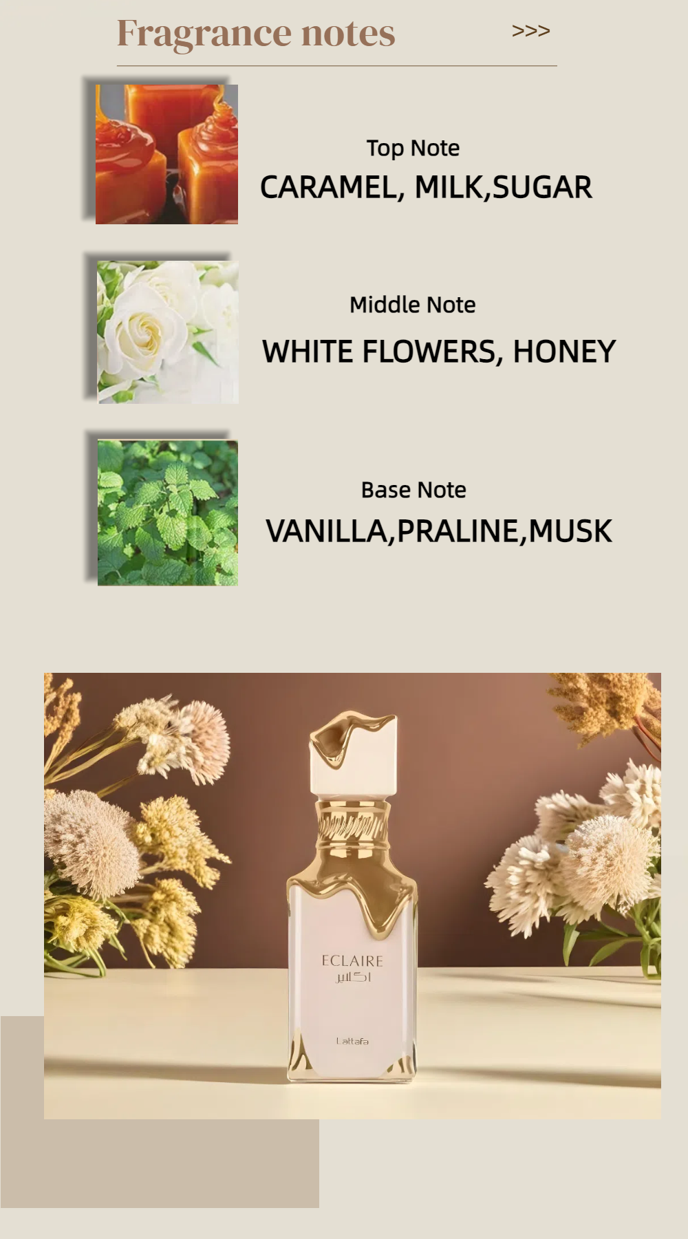 Lattafa 100ml Eclaire arab perfume Dubai parfum Eau de long lasting ...