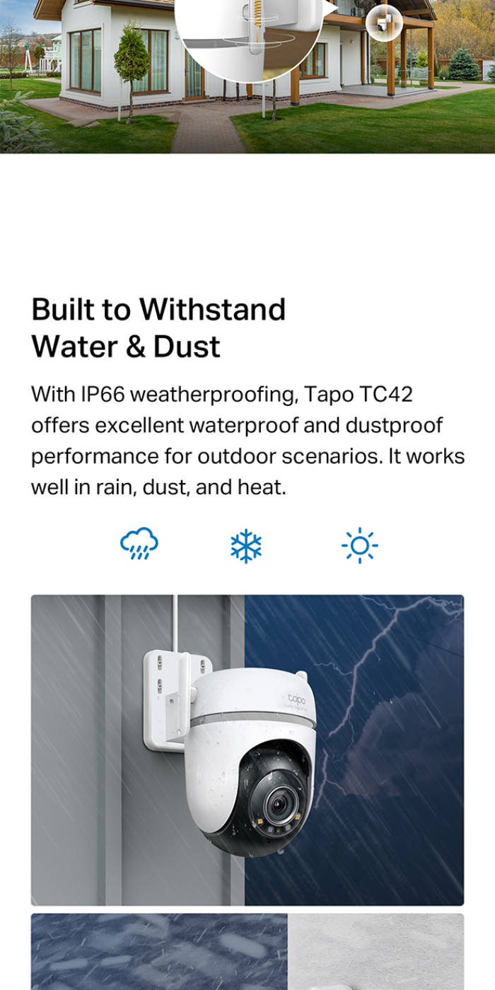 TP-Link | Tapo TC42 | Outdoor CCTV | Pan/Tilt | Security Wi-Fi Camera ...