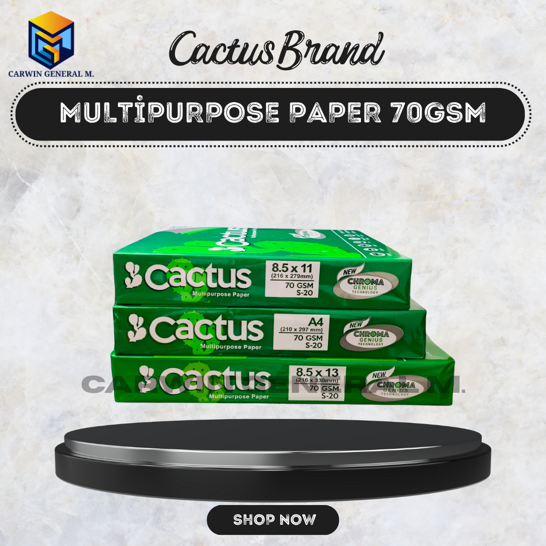 Cactus Multipurpose Paper Bond paper Copier Paper 70gsm | Shopee ...