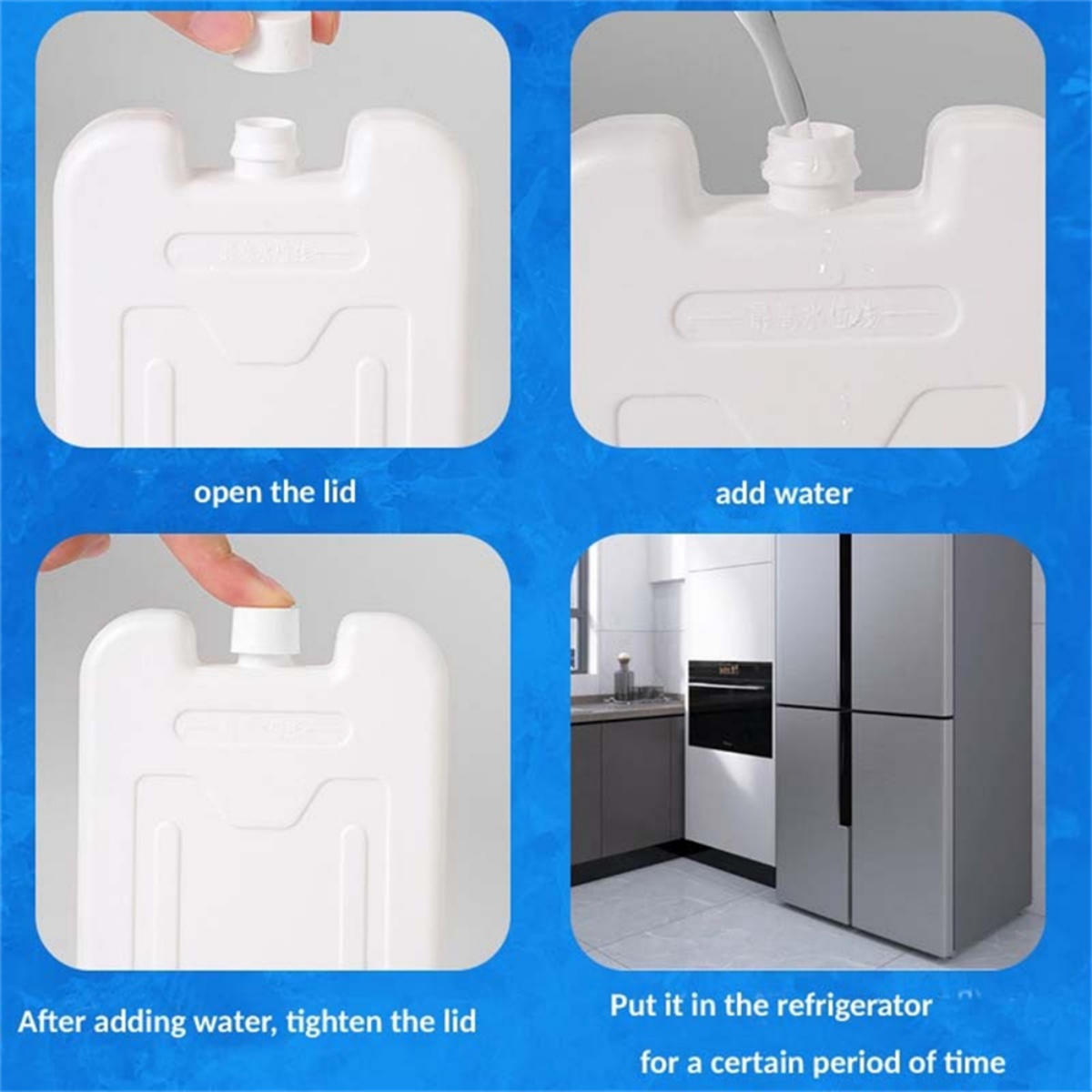 Reusable Ice Pack Cooler Box Ice Gel Pack Outdoor Ice Box Food Fresh ...