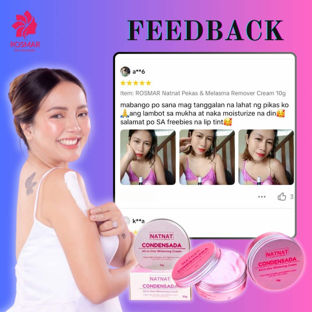 ROSMAR NEW PACKAGING NATNAT CONDENSADA PEKAS MELASMA CREAM REMOVER 50G ...