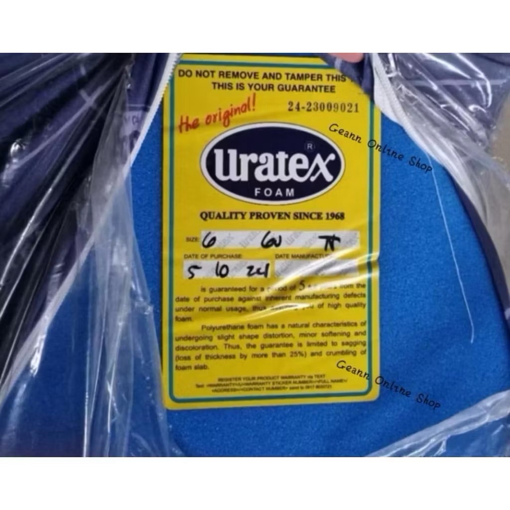 Original Uratex Foam 5years Warranty straight foam with Cover All size ...