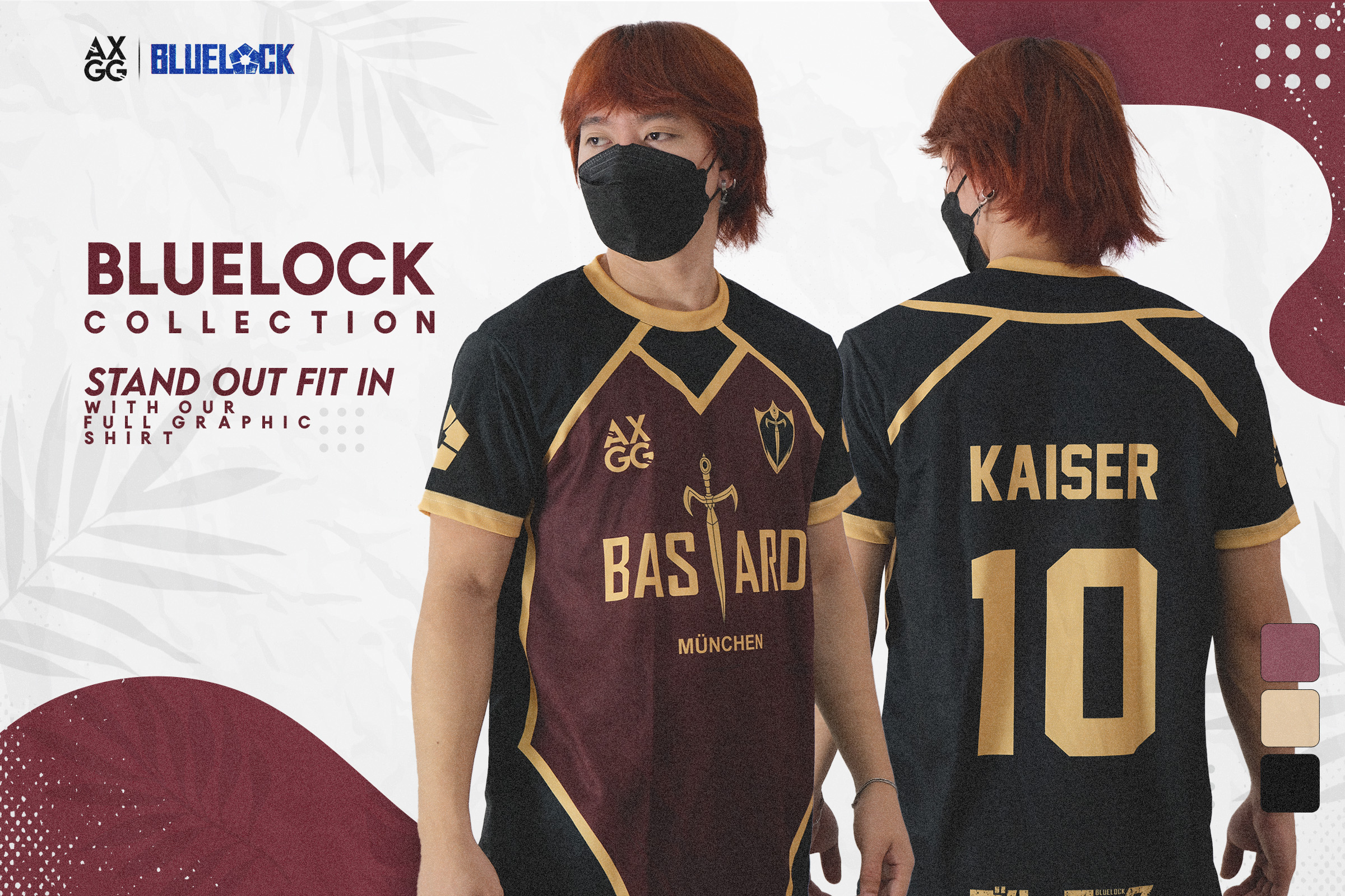 AXGG " Blue Lock - B Munchen - Isagi " Unisex Anime Jersey Shorts & T ...