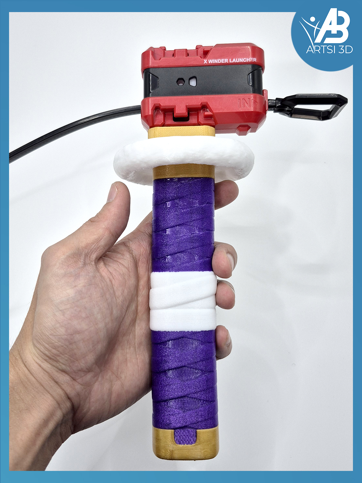 Beyblade Elegant Grip Katana Samurai Sword Ninja Grip Handle Custom 3D ...