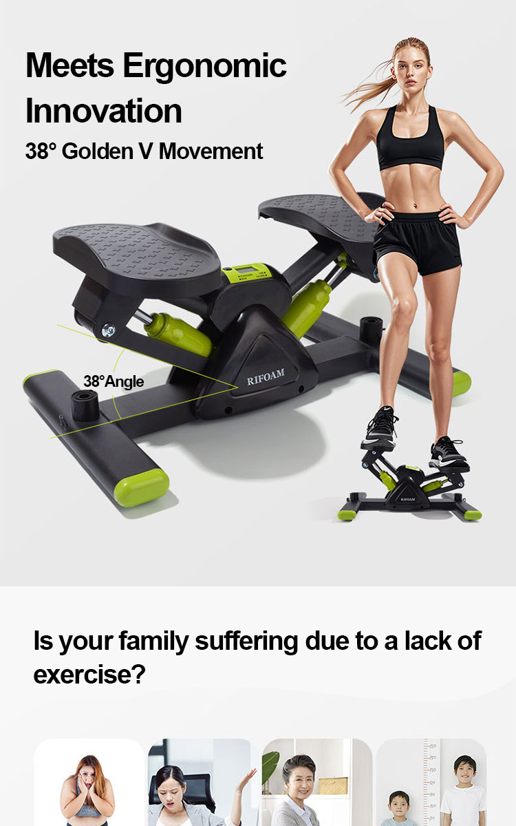 Side Stepper Exercise Lose Weight Burn Fat V-shaped Stepper Mini ...