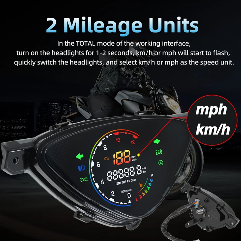 Full Digital LED Speedometer for Honda Click 125i V2/V3/150/160/YAMAHA ...
