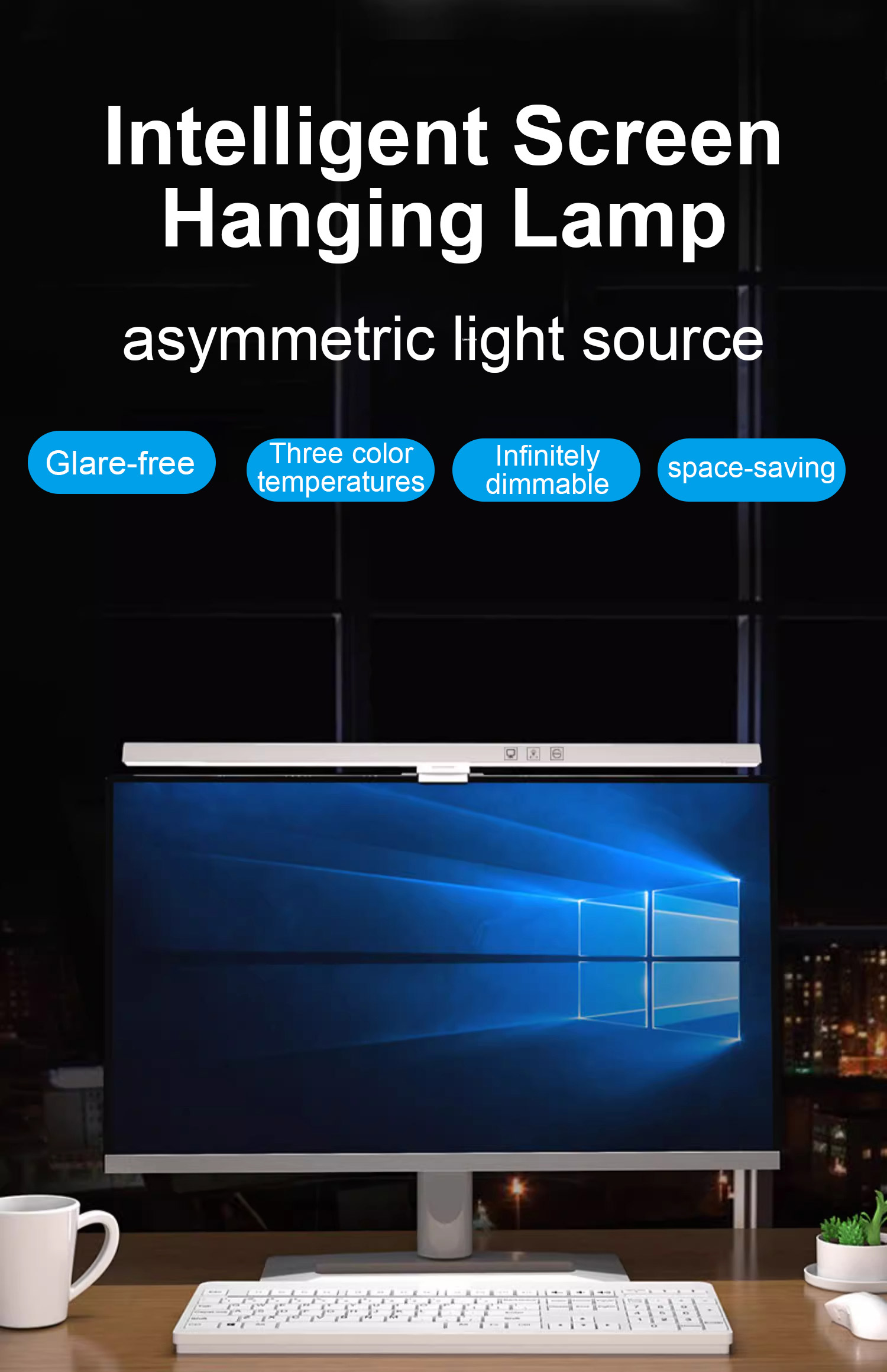 Screen Light Anti-glare Computer PC Monitor Screen LED Light Bar ...