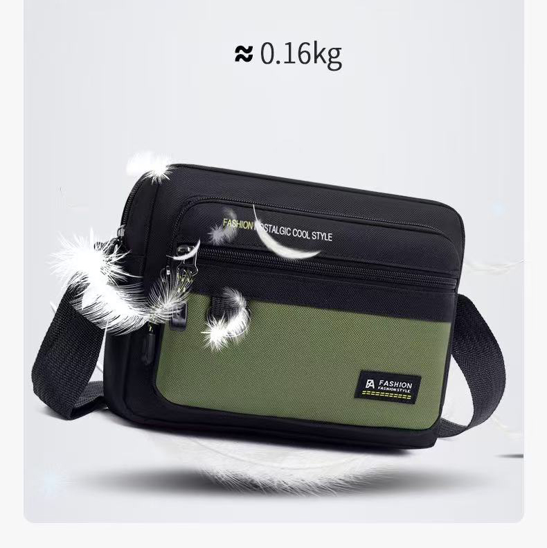 Multi Layer Waterproof Men's Messenger Bag Crossbody Square Sling Bag ...