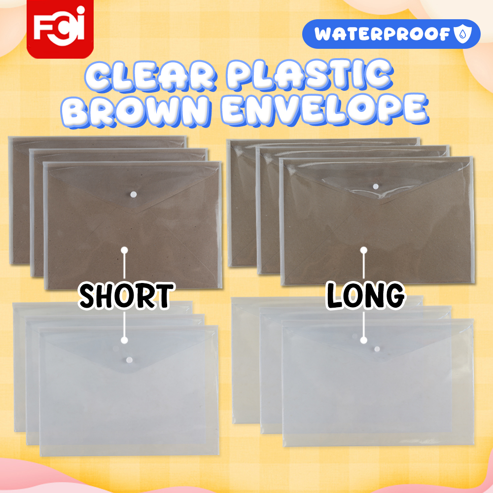 FCI Plastic Envelope Long/Short Transparent And W/brown ENV. Long/Short ...