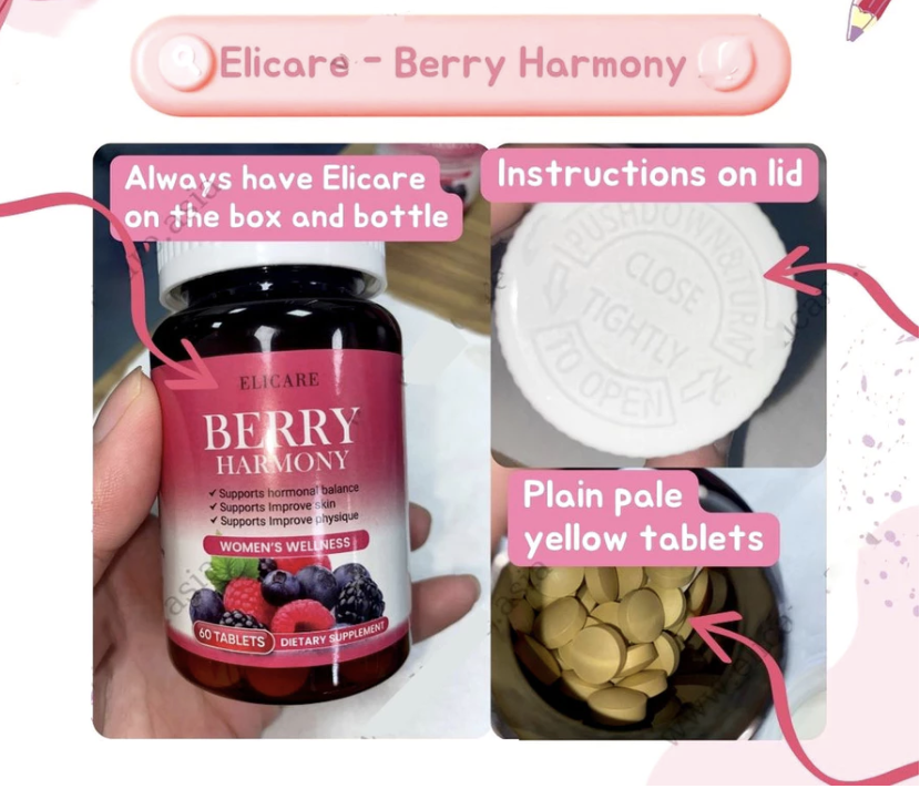 ELICARE BERRY HARMONY ORIGINAL- Balance Female hormones tablet with ...