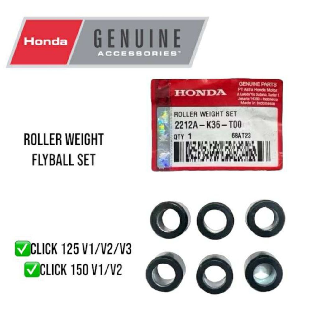 HONDA CLICK 125 / 150 ROLLER WEIGHT / FLY BALL STOCK | Shopee Philippines
