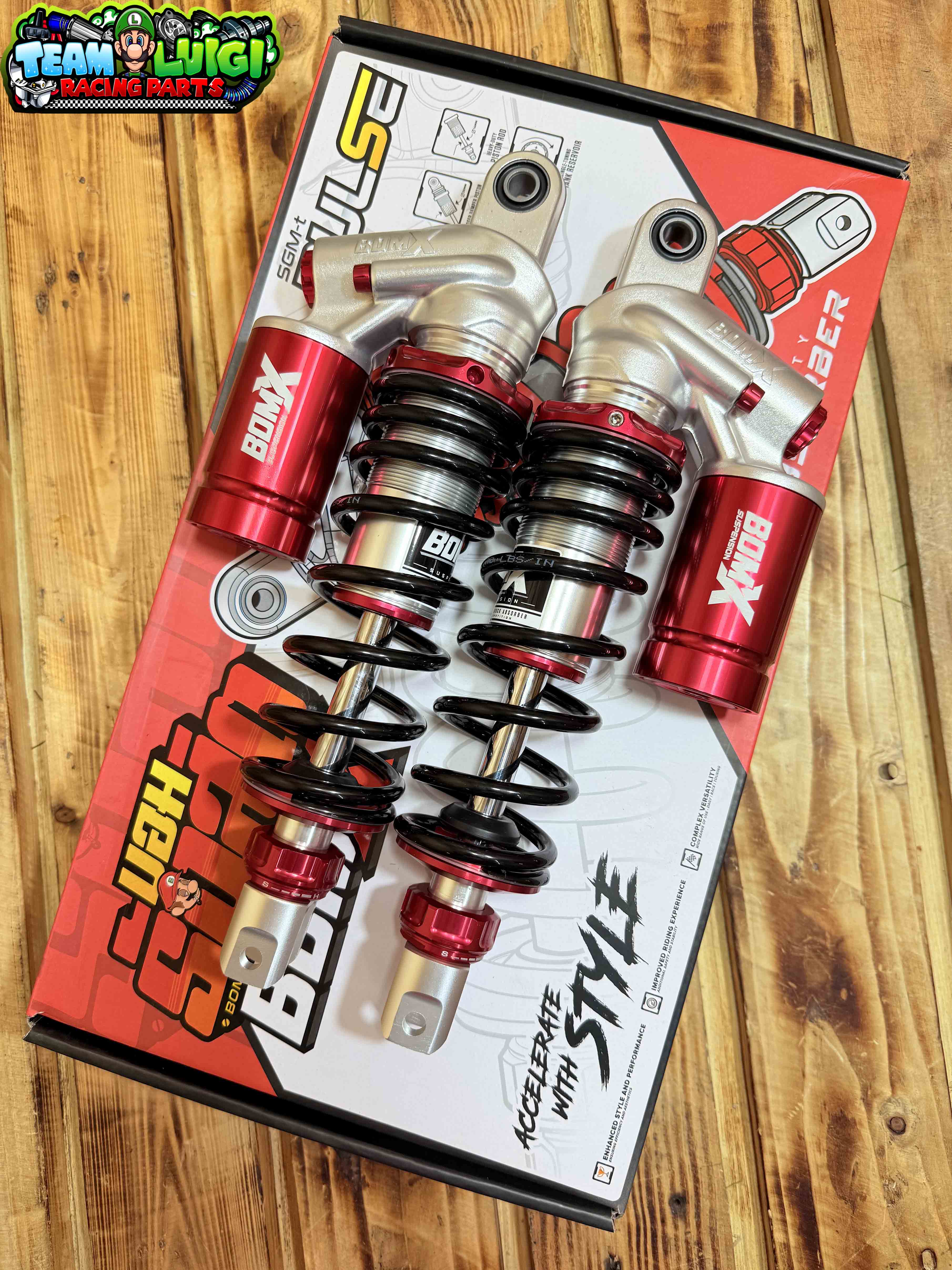 BOM RANGSIT PULSE AEROX, NMAX V2 REAR SHOCK SUSPENSION FULLY ADJUSTABLE ...