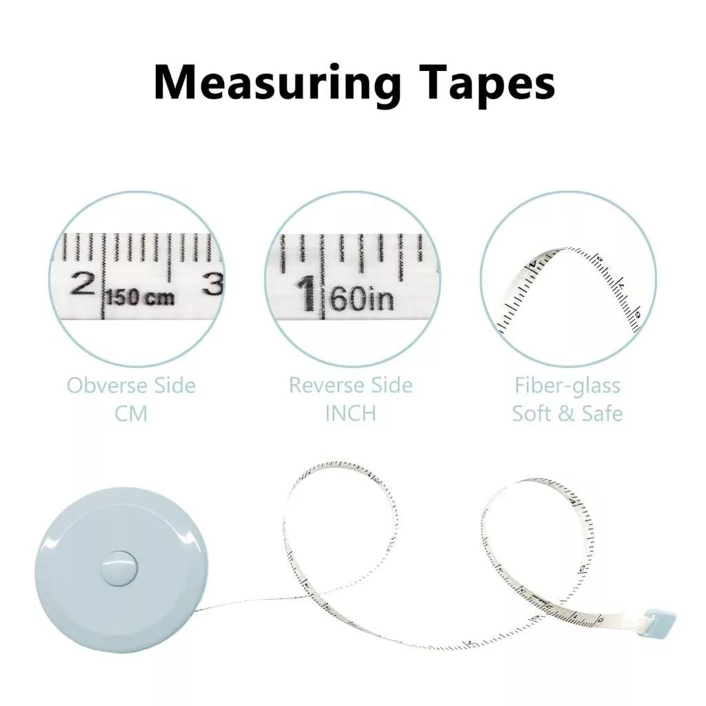 1.5m Round Portable Measuring Tape Mini Soft Ruler for Measuring Waist ...