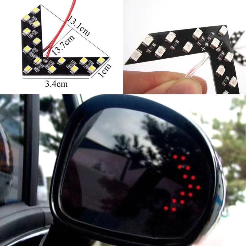 1 pair LED Arrow Panel 14 SMD Car Rear View Mirror Indicator Turn ...
