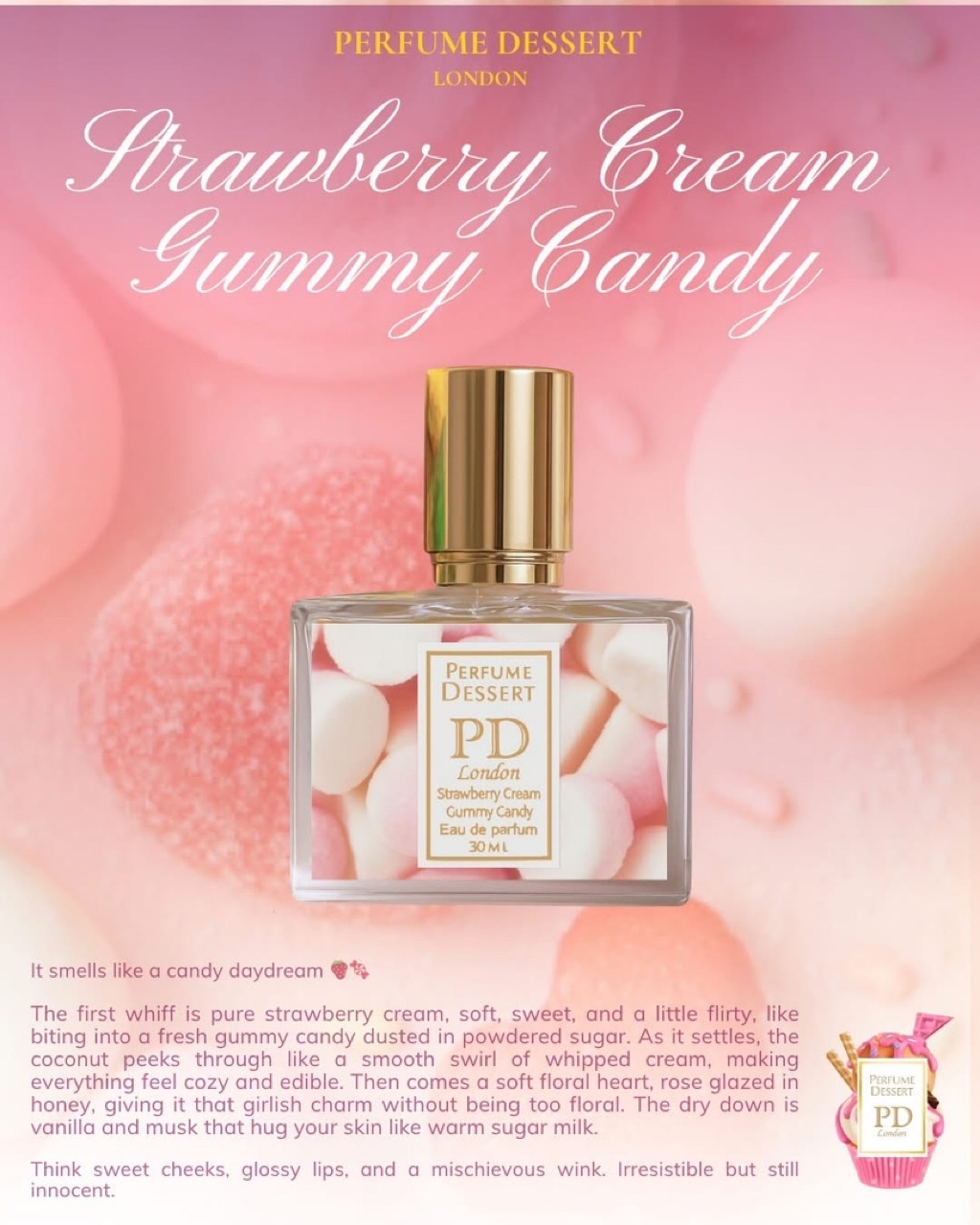 Strawberry Cream Gummy Candy 30ml/50ml/100ml Perfume Dessert London ...