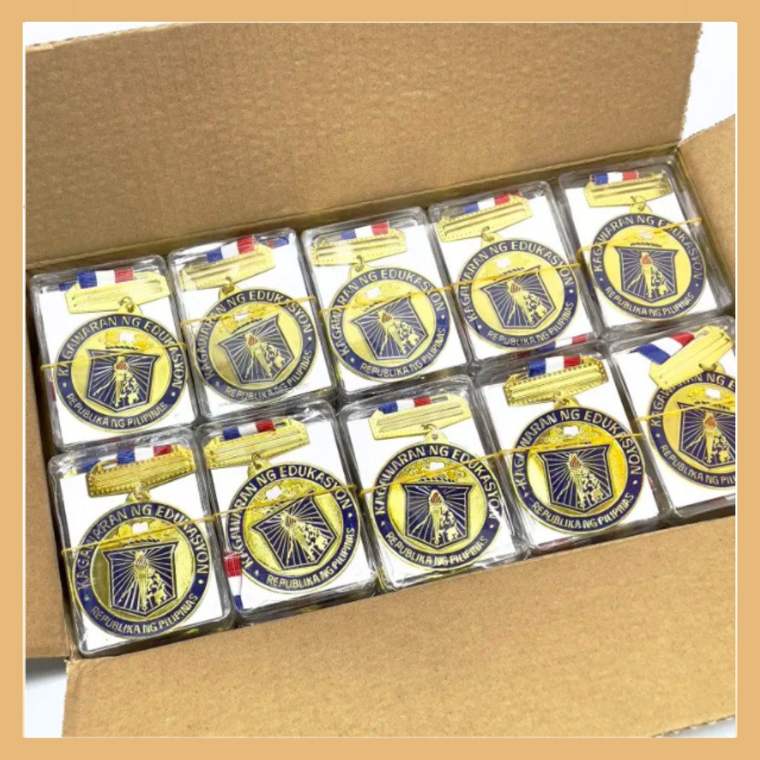 25 Pieces DepEd Medal 5 & 6cm Gold/ Silver/ Bronze Medal Perfect for ...