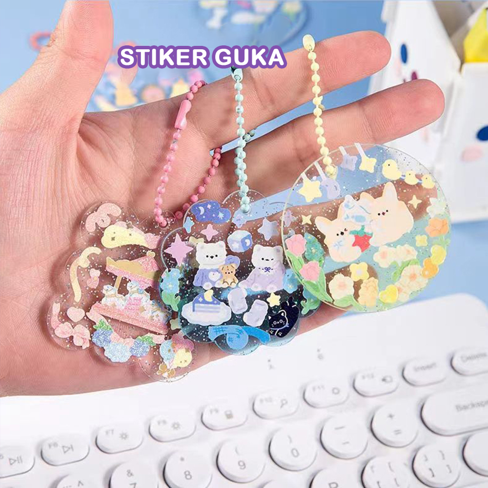 942PCS Guka Sticker Set Box DIY Cream Glue Cartoon Stickers Set DIY ...