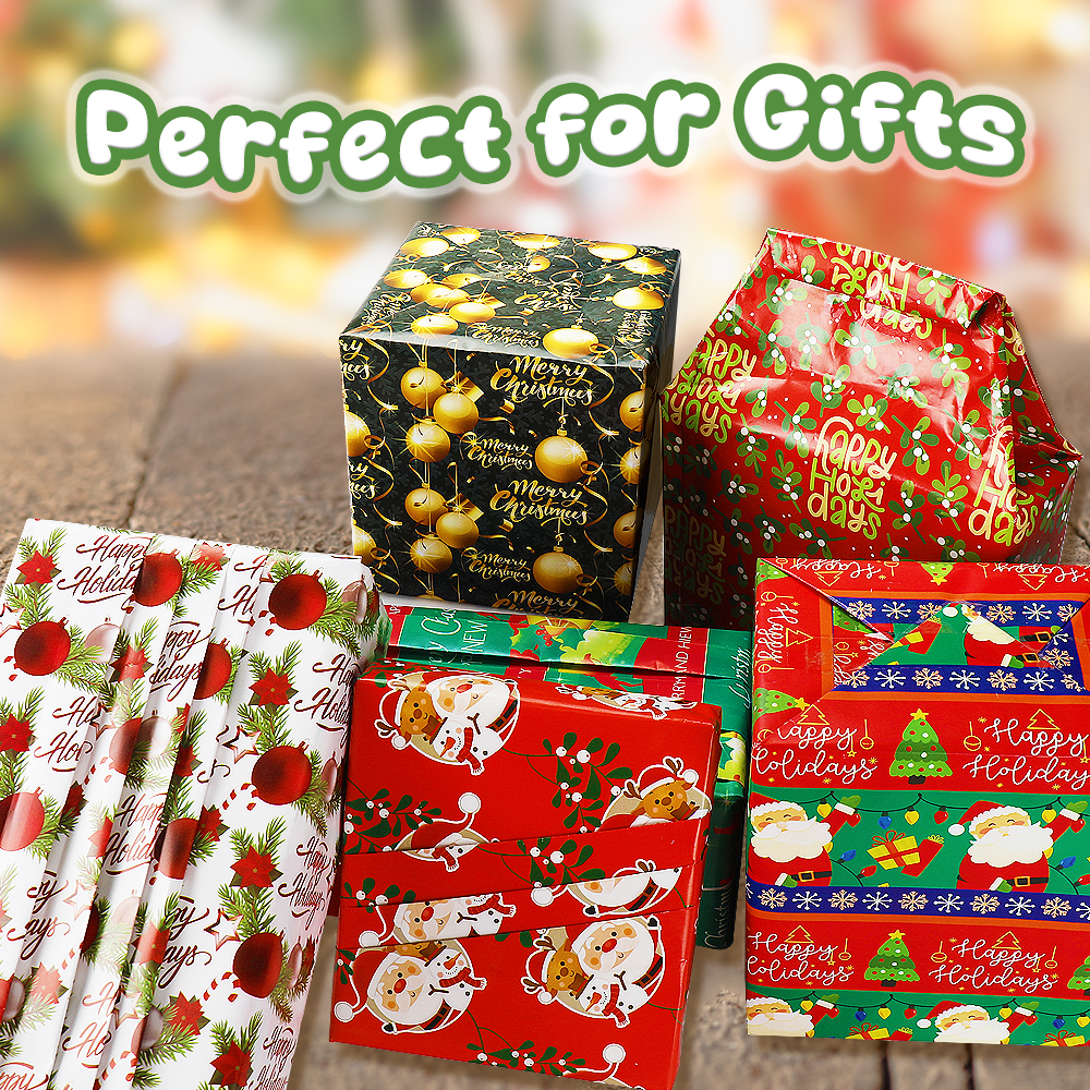 FCI Christmas Wrapper Assorted Design (CXW) 10/20/50sheets per roll ...