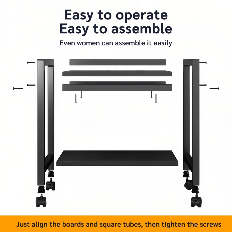 [2/3 Layers ]Wooden CPU Stand Heavy Duty Printer Shelving With Wheels ...